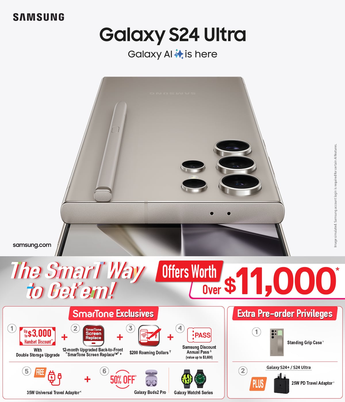 Pre-order – Samsung Galaxy S24 | S24+ | S24 Ultra – SmarTone